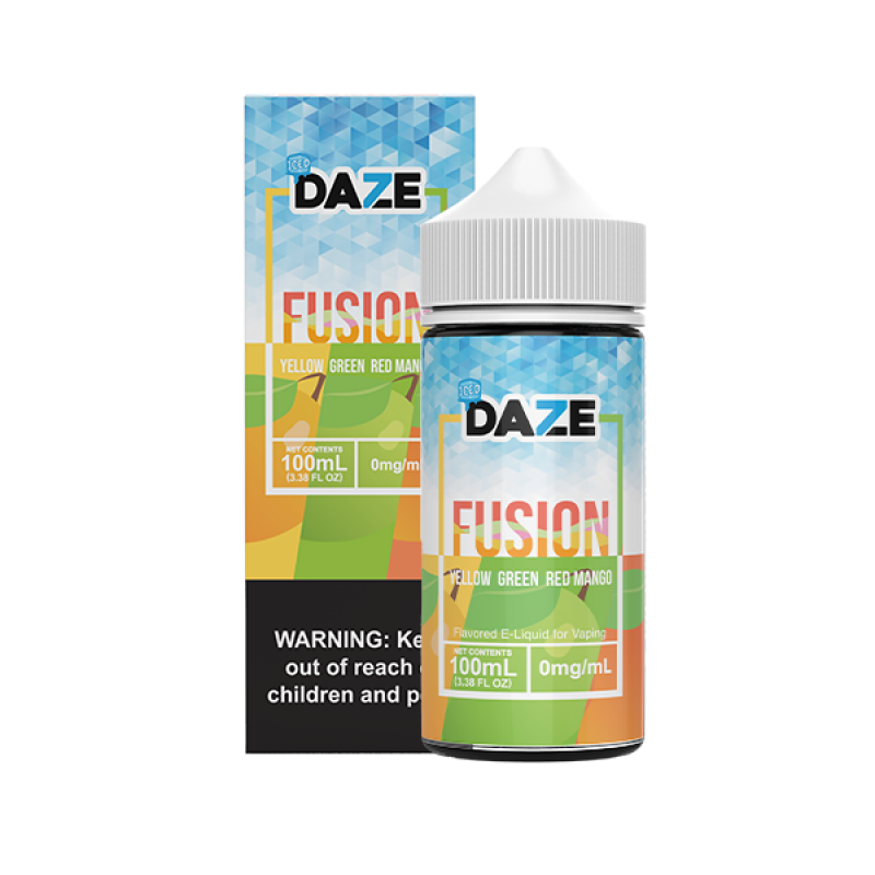 Daze Fusion Synthetic - Yellow Green Red Mango ICED 100mL, reds, reds apple, 7daze